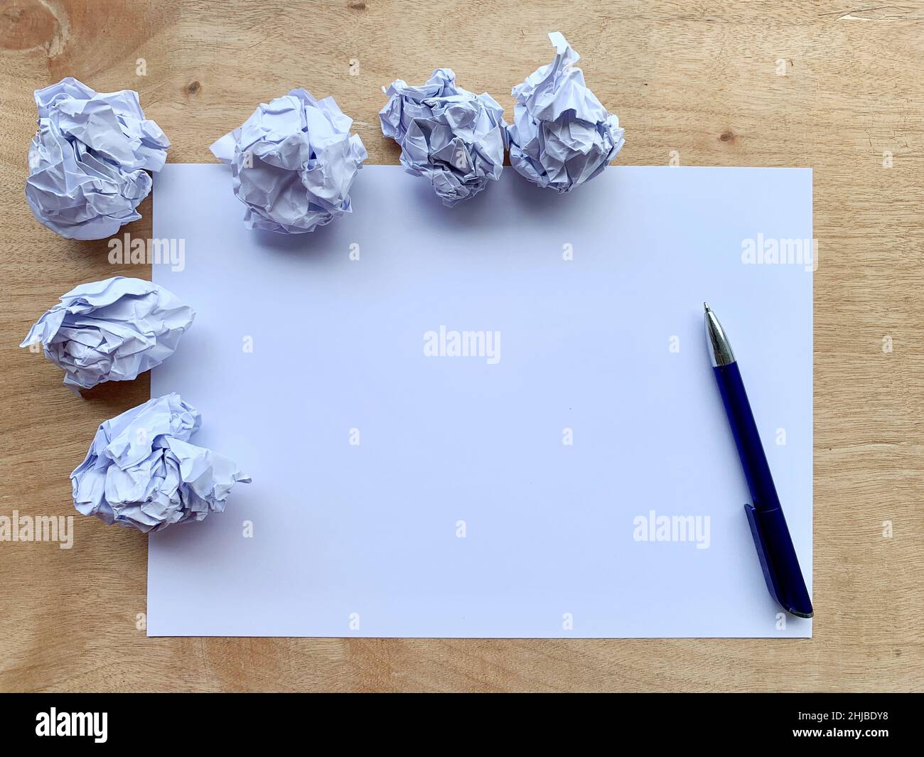 Blank paper waiting for idea. Office concept Stock Photo - Alamy