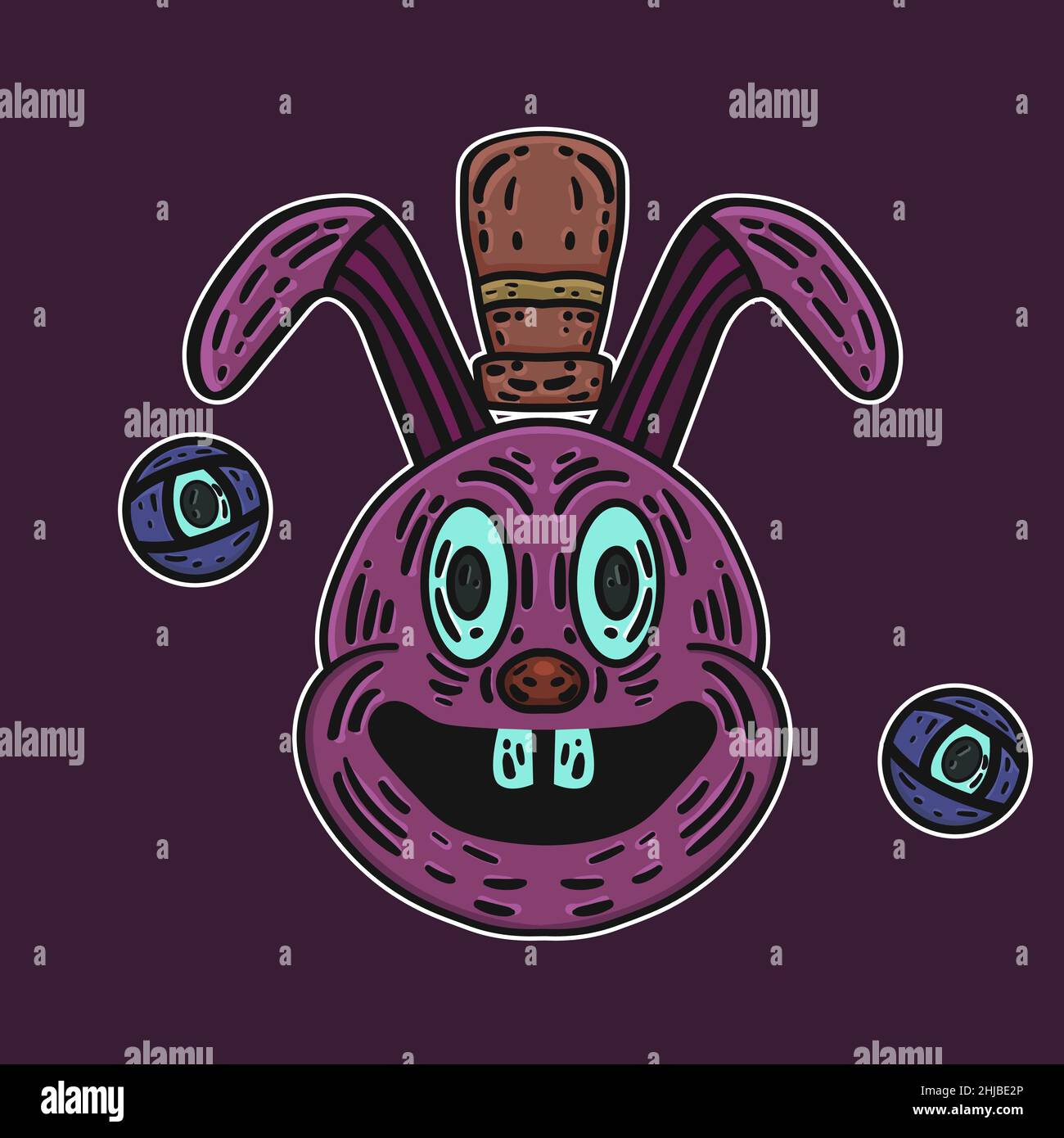 hand drawn mafia rabbit vector illustration Stock Vector Image & Art ...