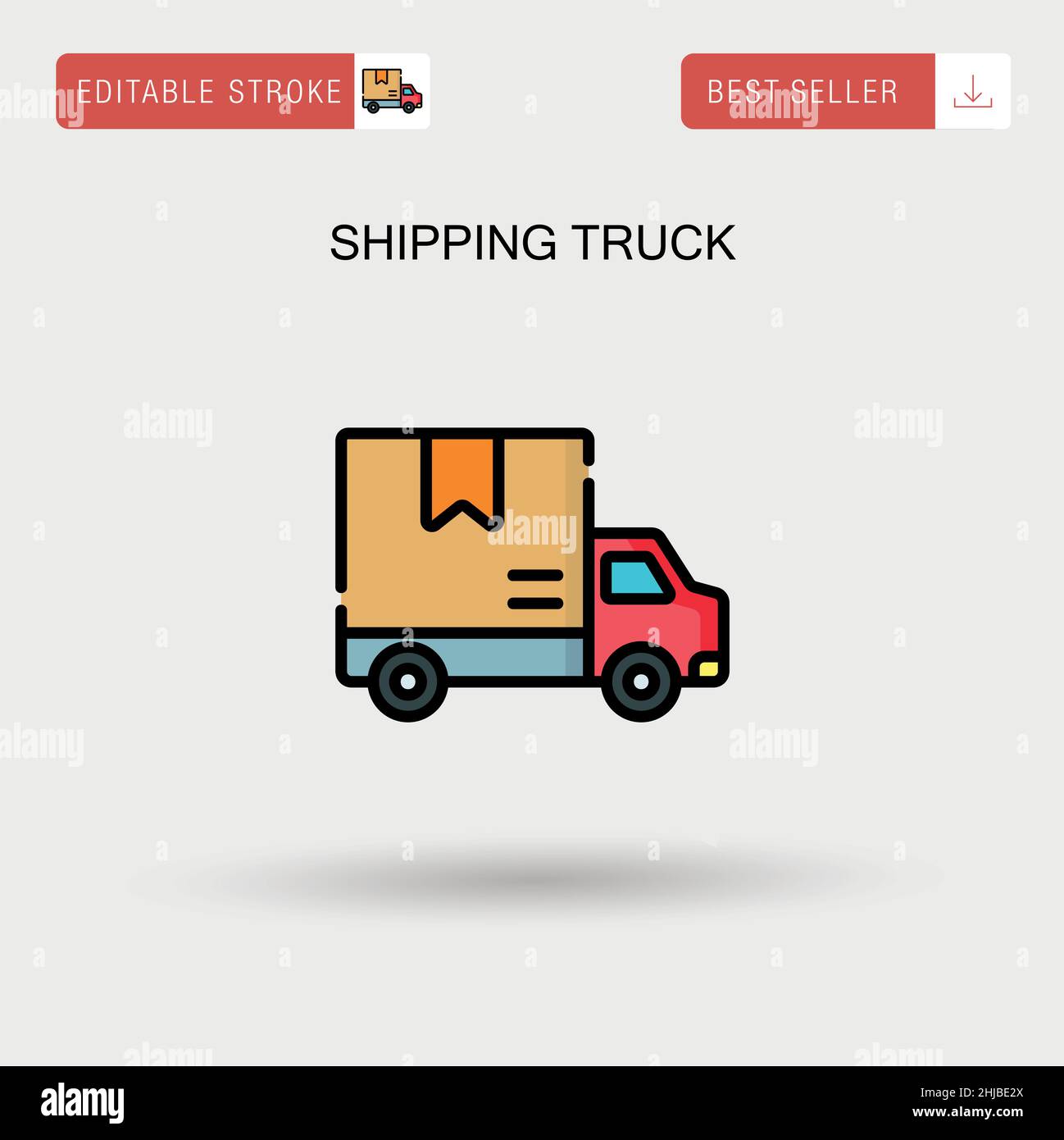 Shipping truck Simple vector icon Stock Vector Image & Art - Alamy