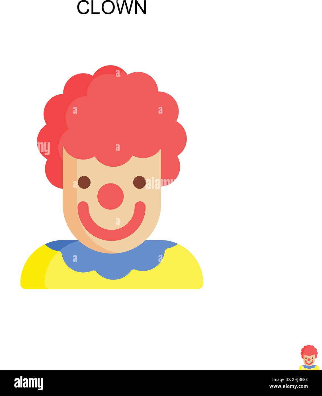 Clown Simple vector icon. Illustration symbol design template for web ...