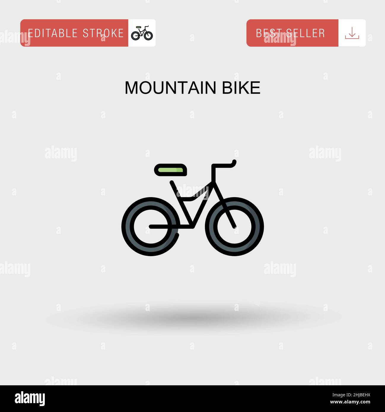 Mountain bike Simple vector icon Stock Vector Image & Art - Alamy