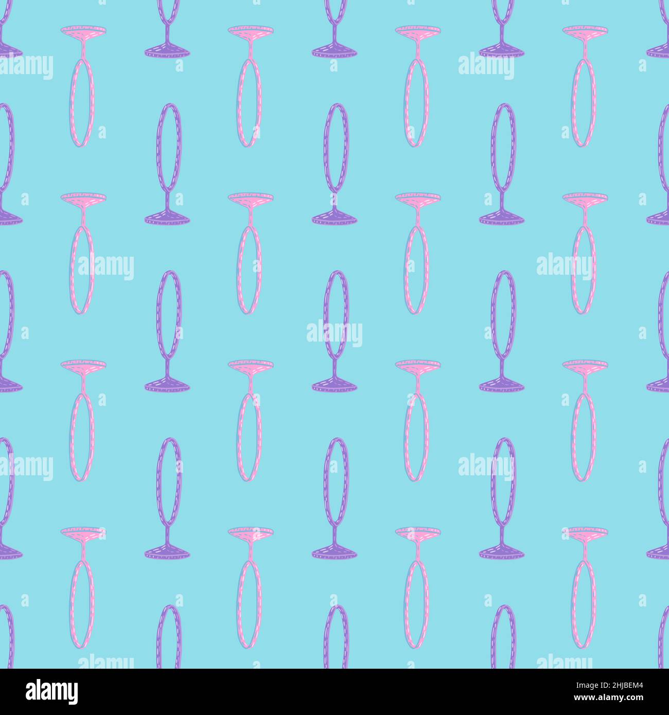 Pink and purple colored circus ring seamless pattern. Bright blue ...