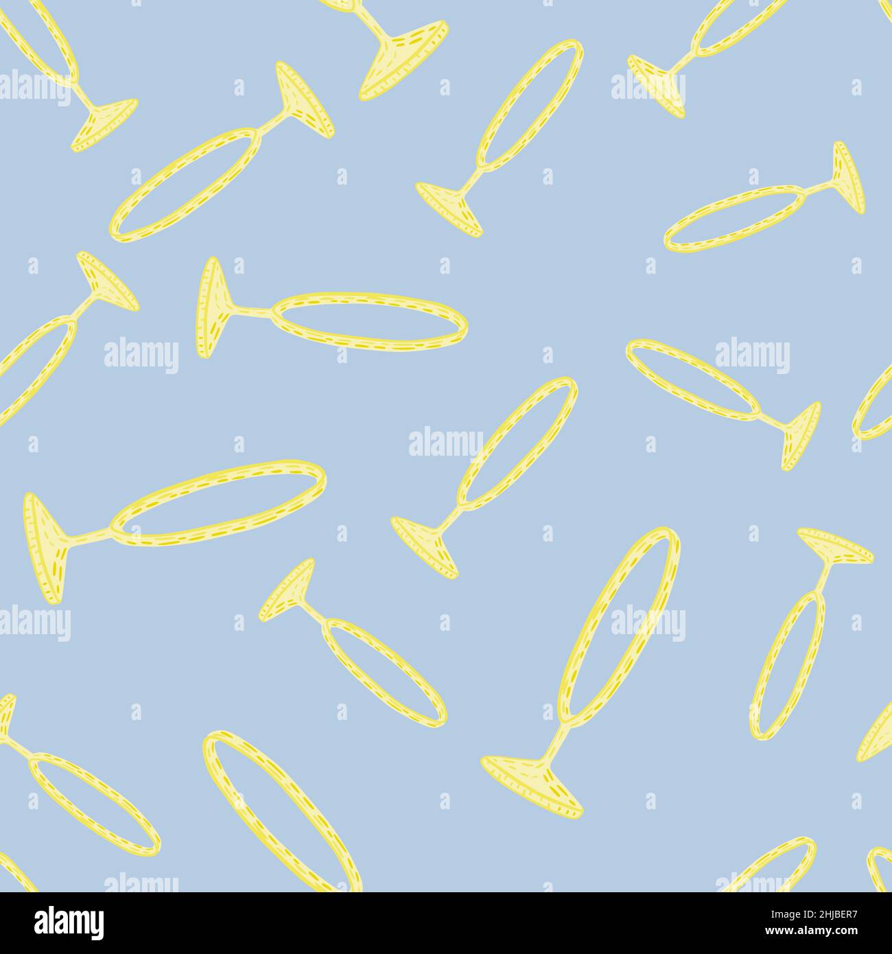 Abstract circus ring yellow silhouettes print seamless pattern. Light ...
