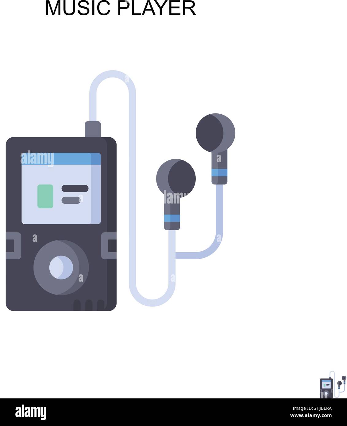 Music player Simple vector icon. Illustration symbol design template ...