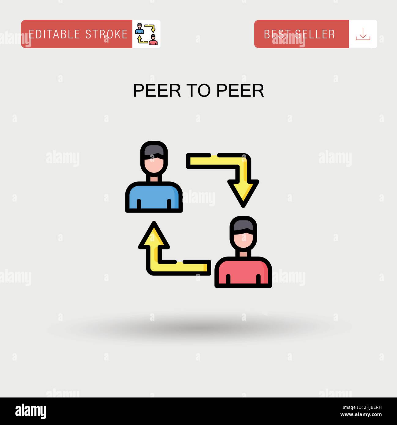 Peer to peer Simple vector icon Stock Vector Image & Art - Alamy