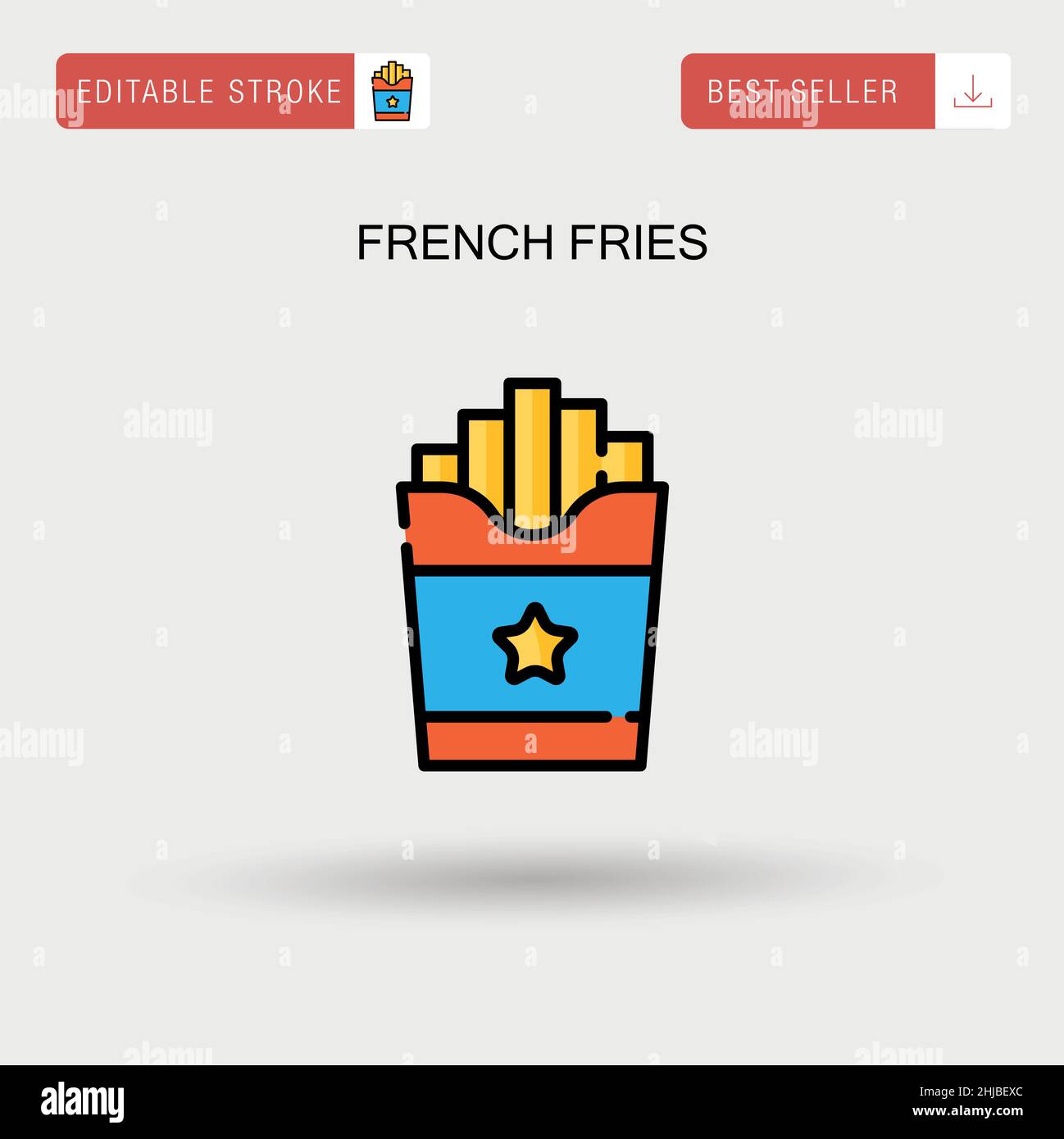 French fries Simple vector icon Stock Vector Image & Art - Alamy