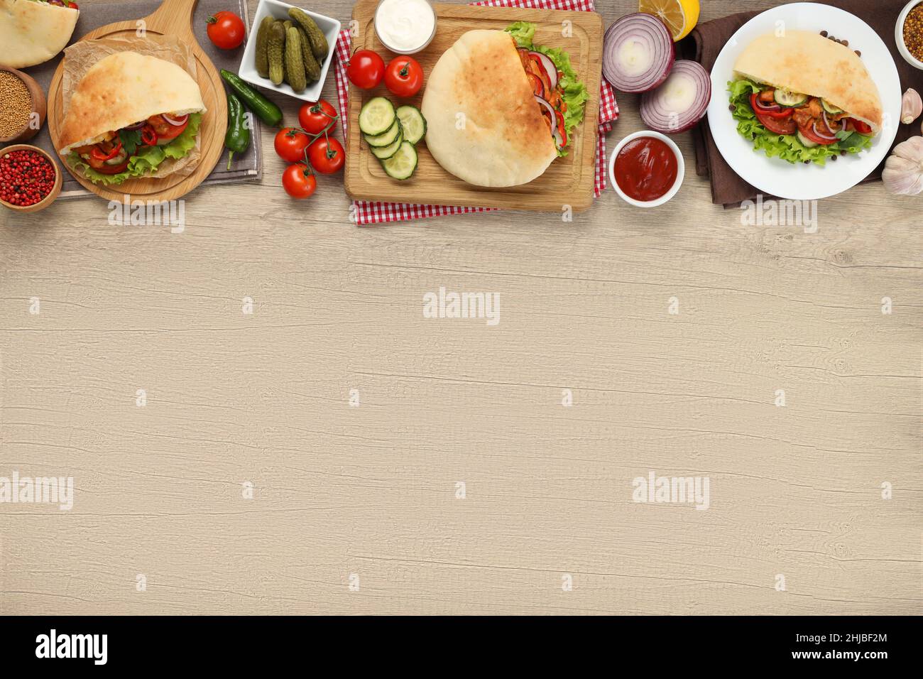 Concept of cooking pita, space for text Stock Photo - Alamy