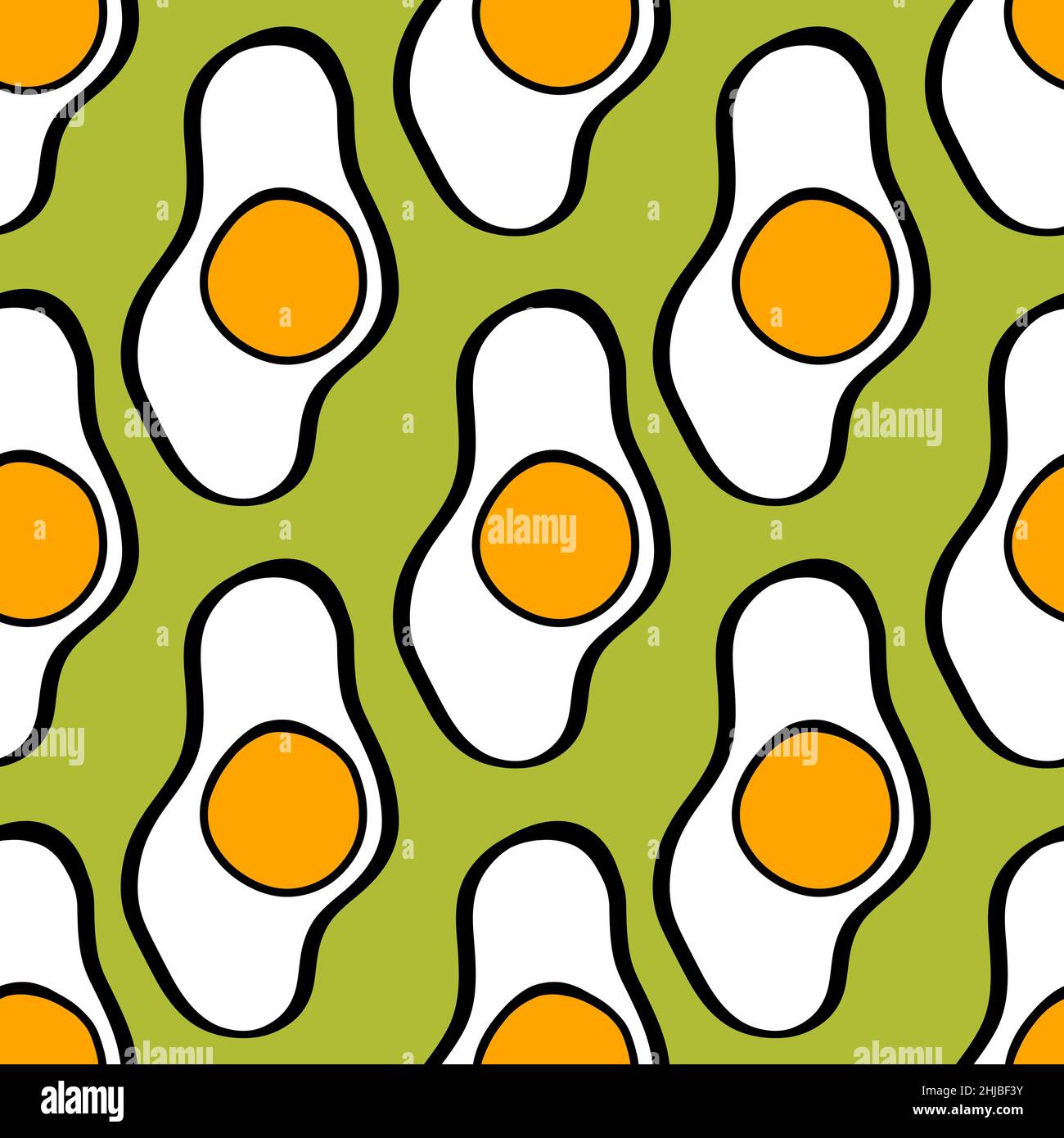 Tasty seamless scrambled egg pattern for fabrics and textiles and cards ...