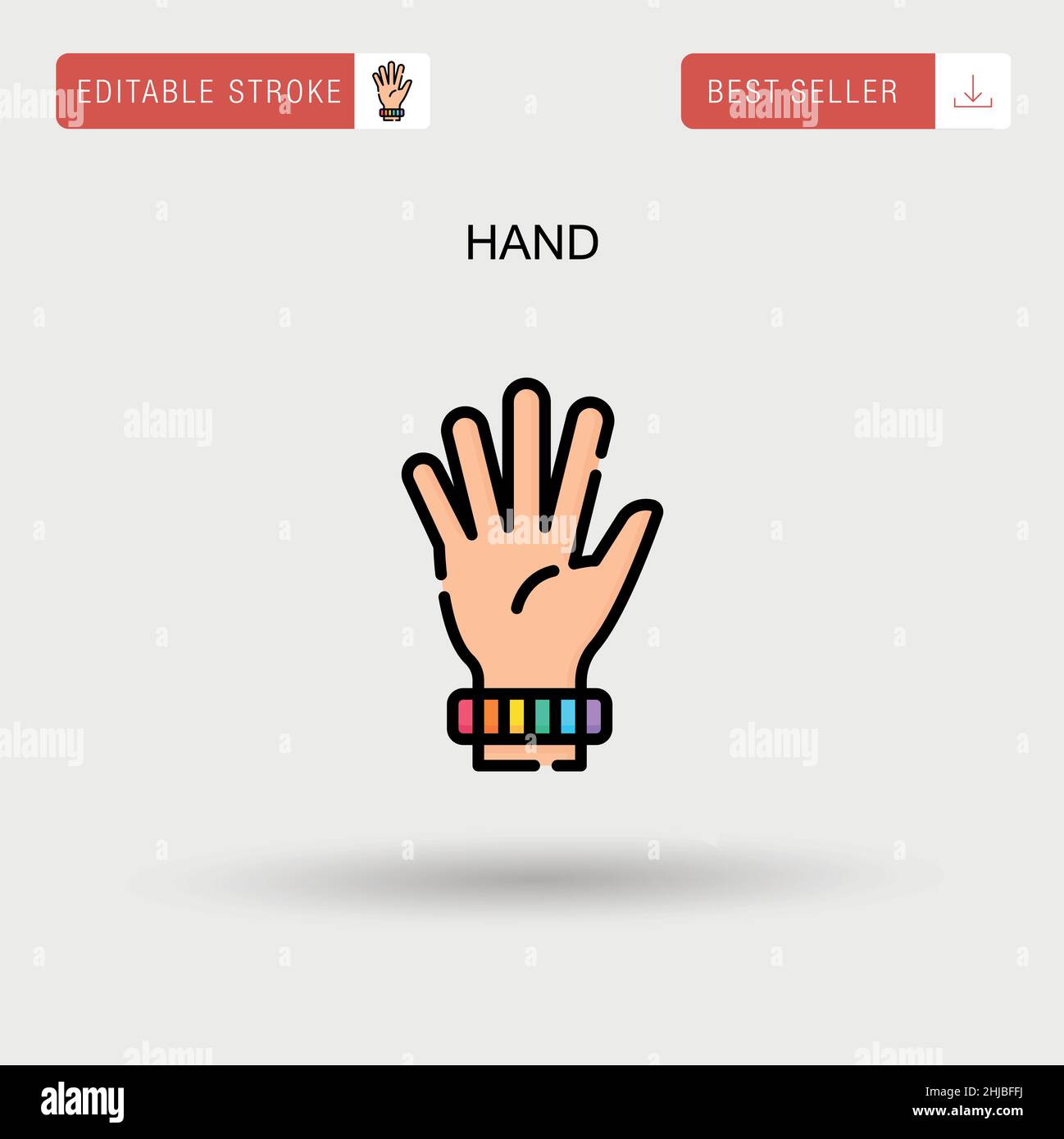 Hand Simple vector icon Stock Vector Image & Art - Alamy