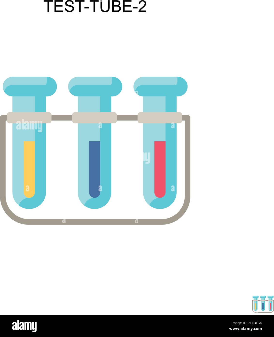 Test-tube-2 Simple vector icon. Illustration symbol design template for ...