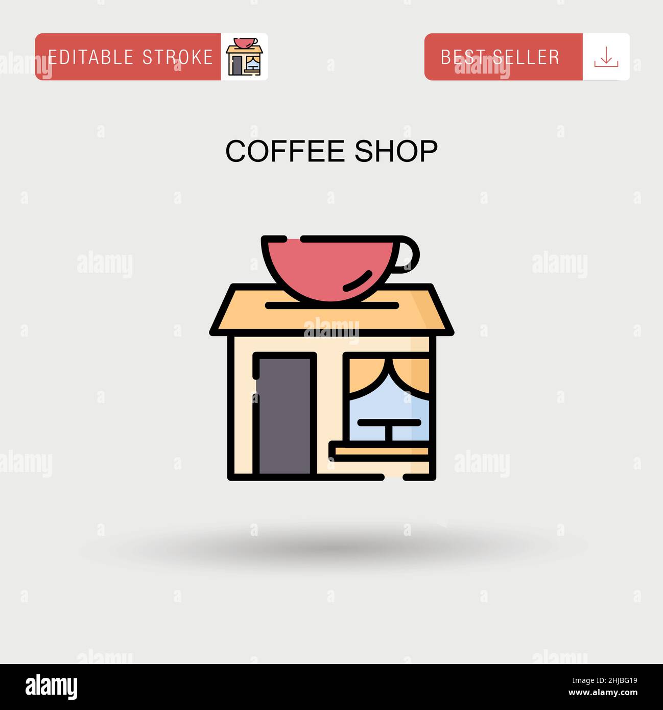Coffee shop Simple vector icon Stock Vector Image & Art - Alamy
