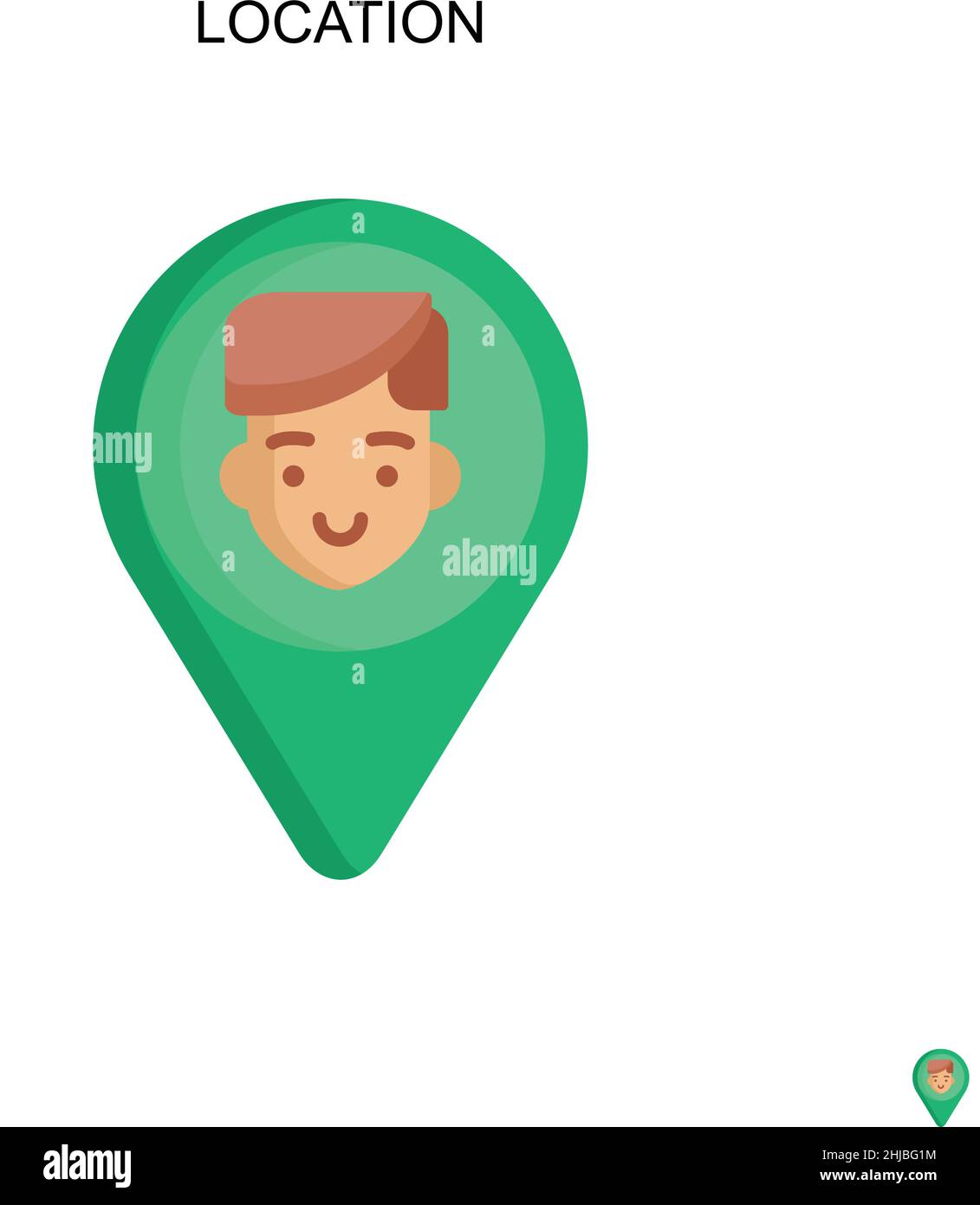 Location Simple vector icon. Illustration symbol design template for ...