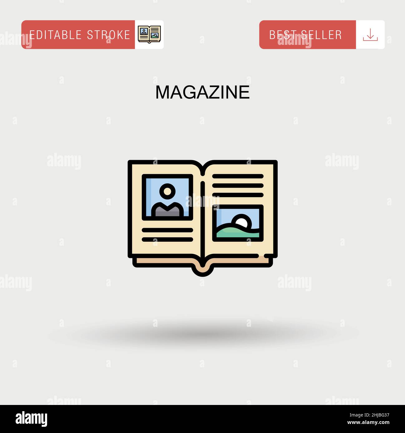 Magazine Simple vector icon Stock Vector Image & Art - Alamy