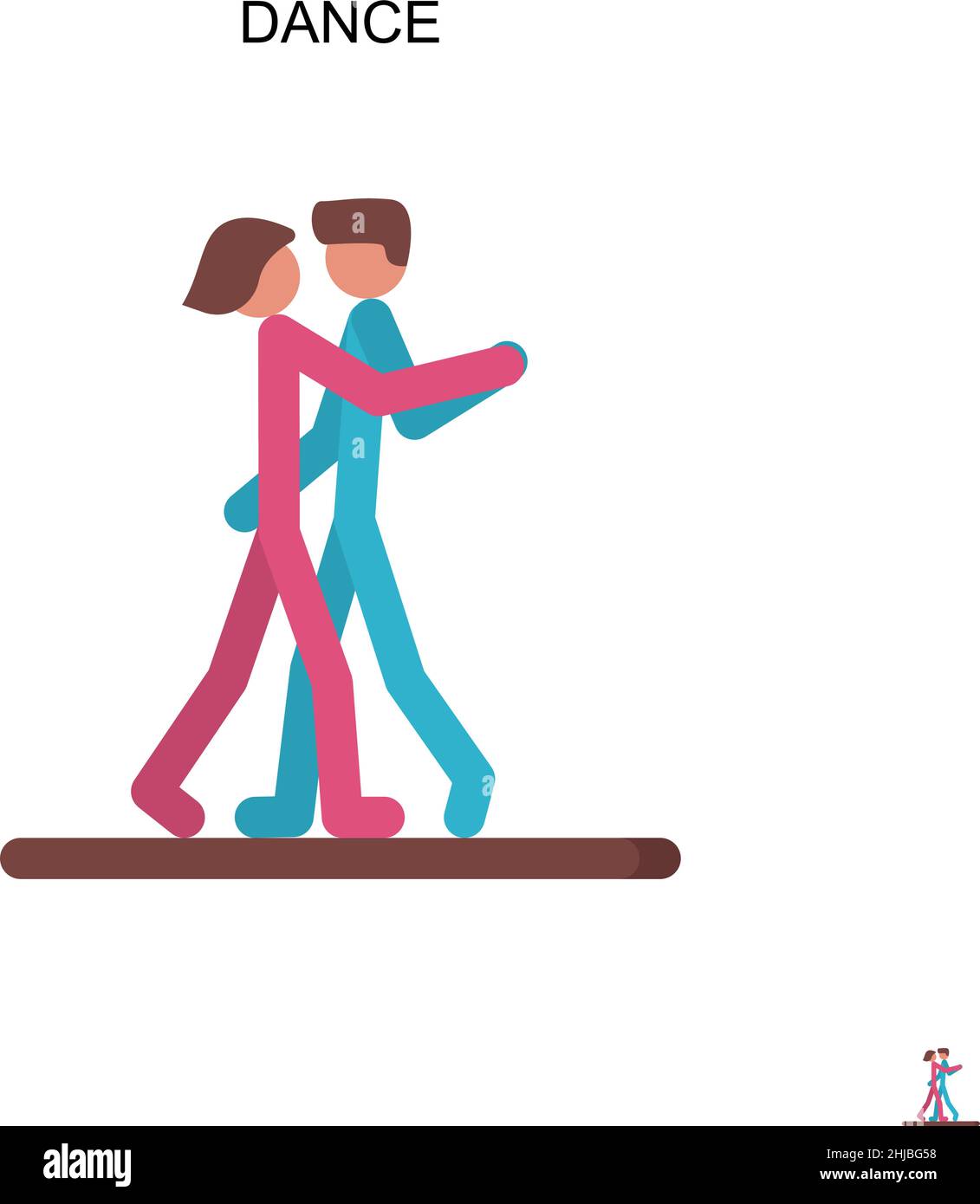 Dance Simple vector icon. Illustration symbol design template for web ...