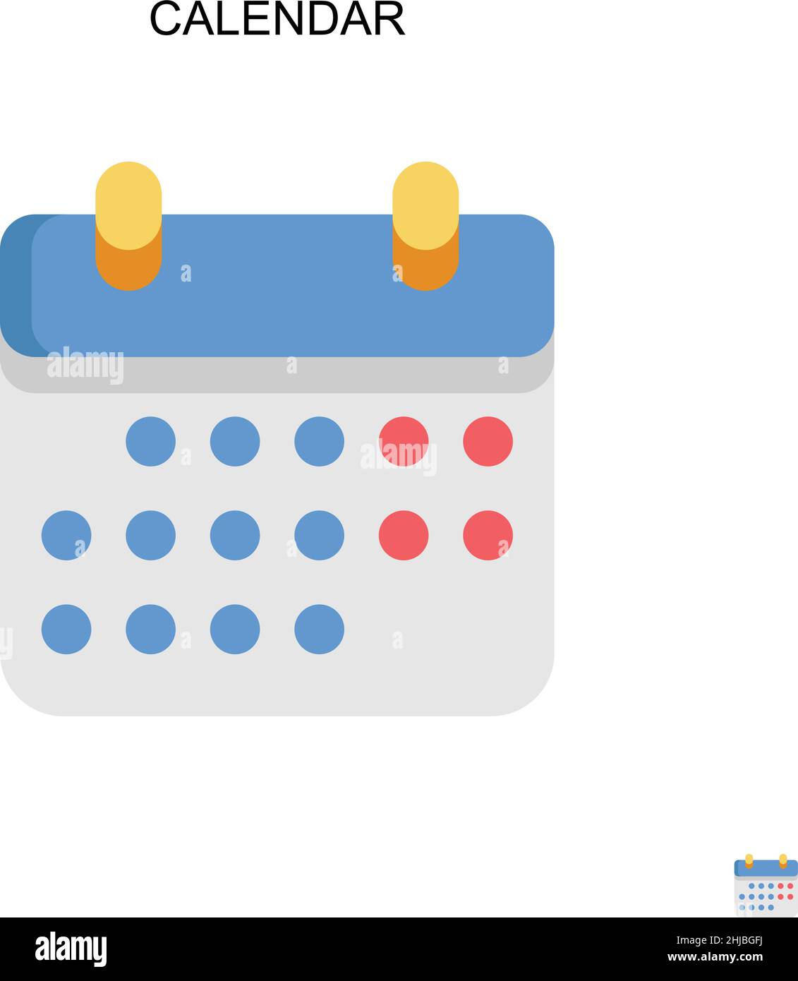 Calendar Simple vector icon. Illustration symbol design template for ...