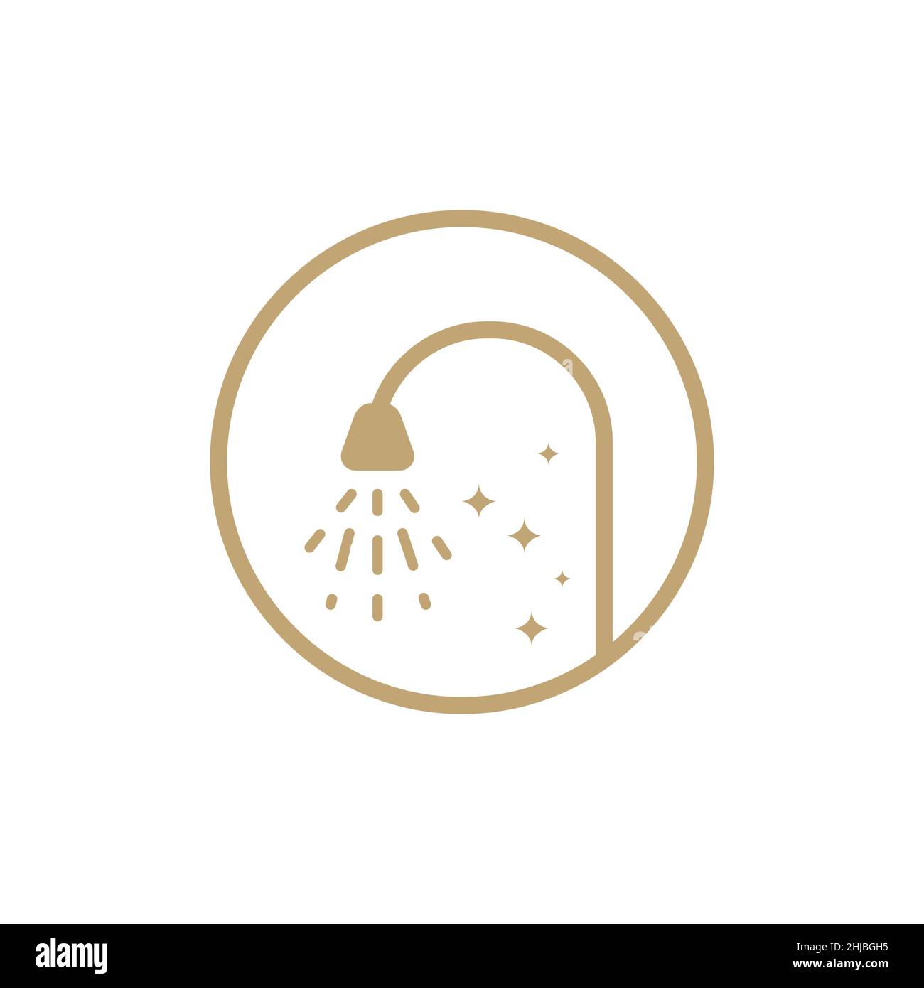 minimalist line shower bath logo design vector graphic symbol icon ...