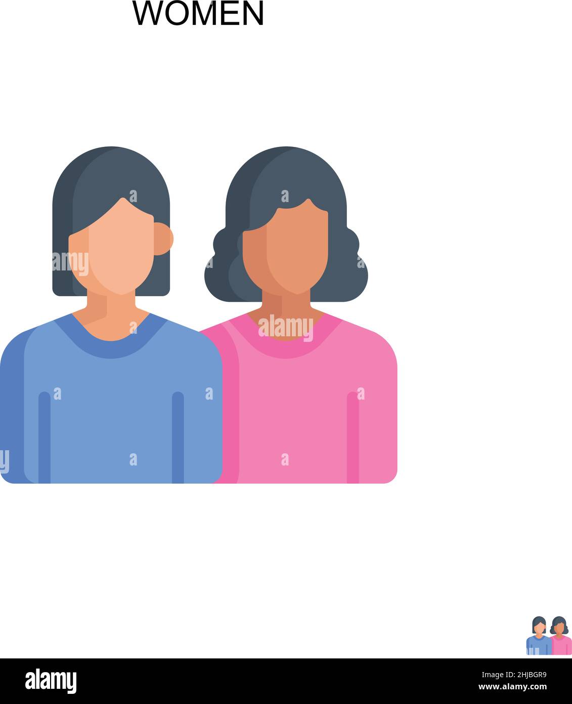 Women Simple vector icon. Illustration symbol design template for web ...