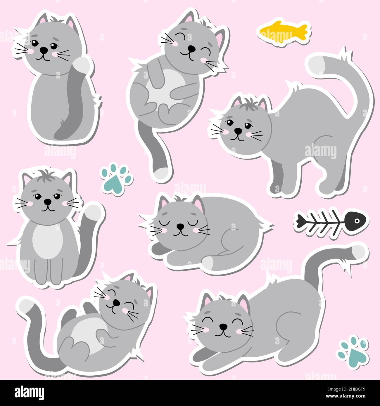 Kitten in different poses hi-res stock photography and images - Alamy