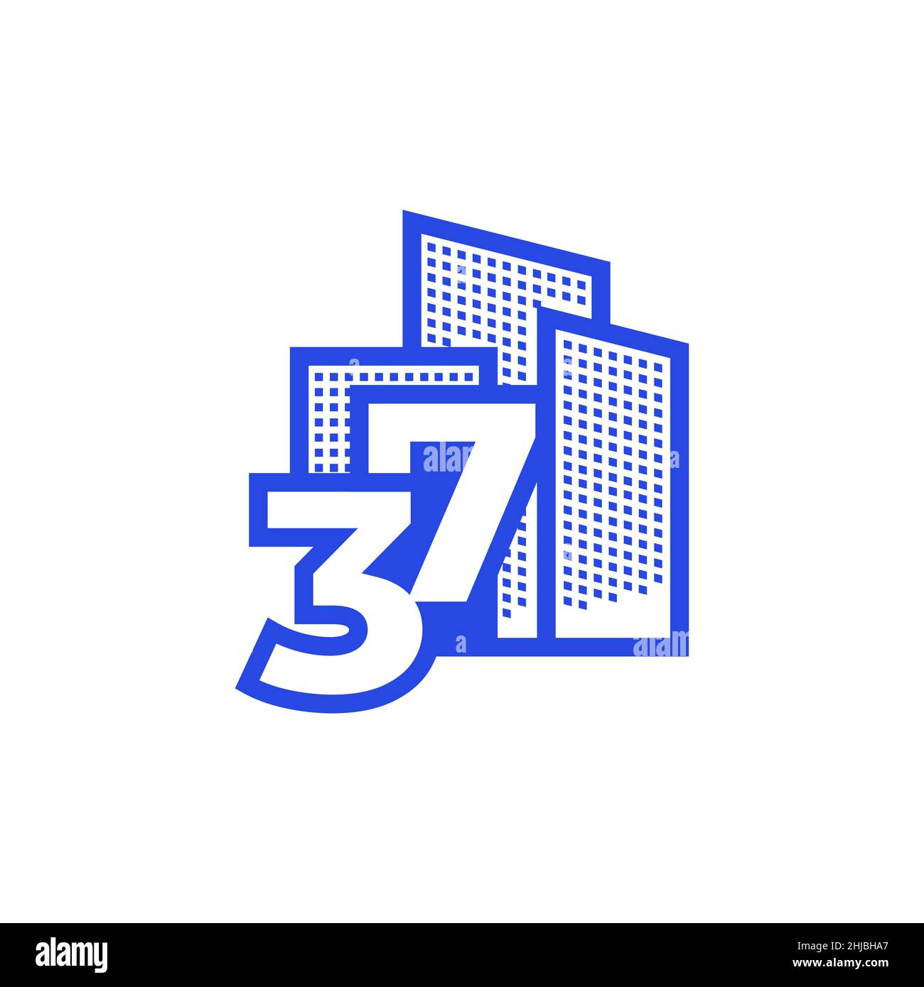 House number 37 sign Stock Vector Images - Alamy