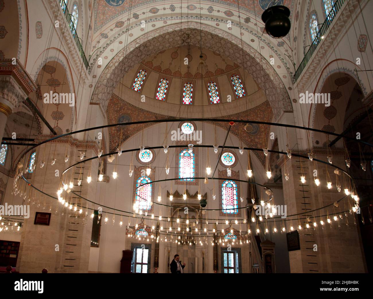 ISTANBUL, TYRKEY. JANUARY 7, 2022. Suleymaniye Mosque inside Internal ...