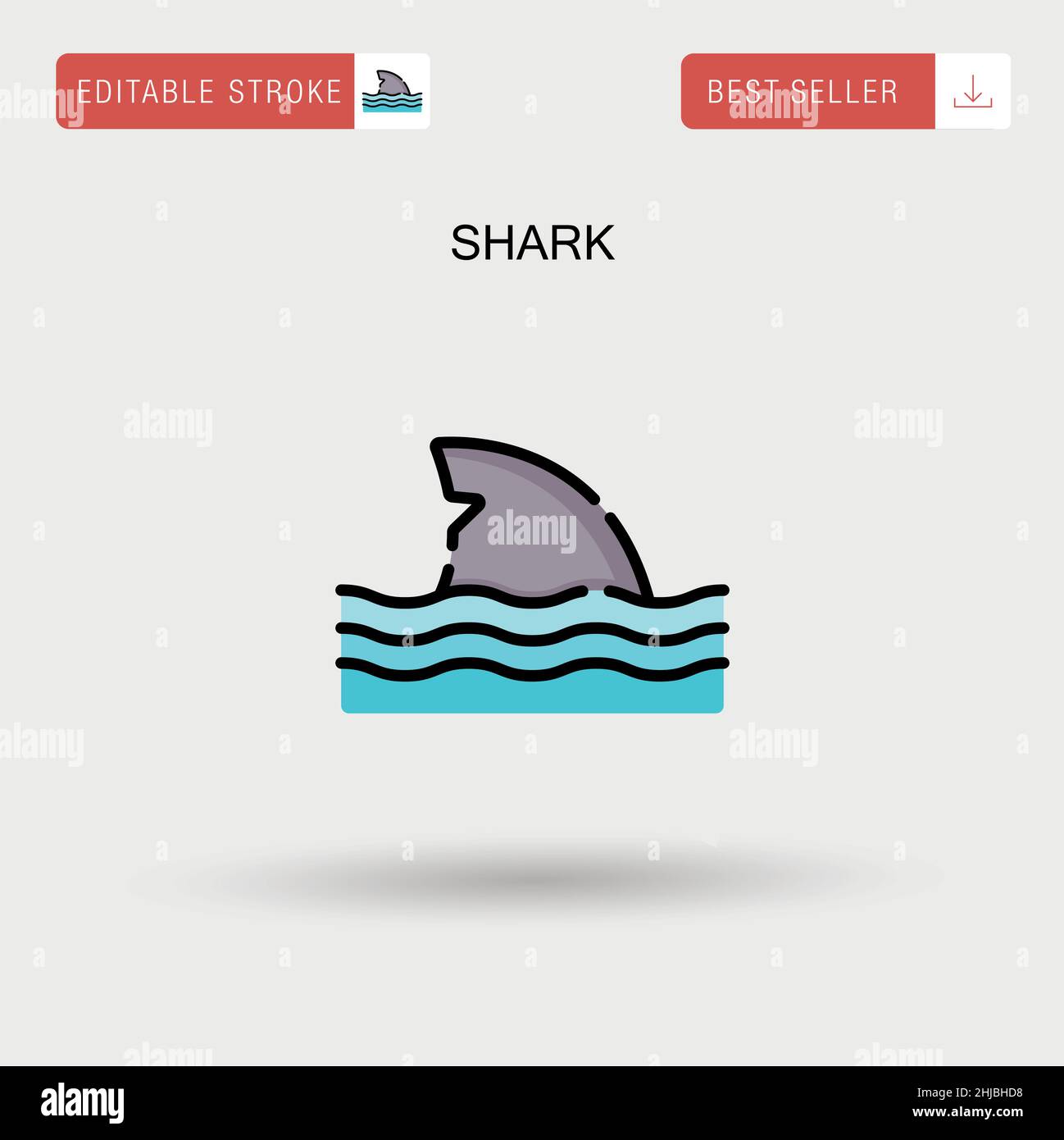 3d shark illustration hi-res stock photography and images - Alamy