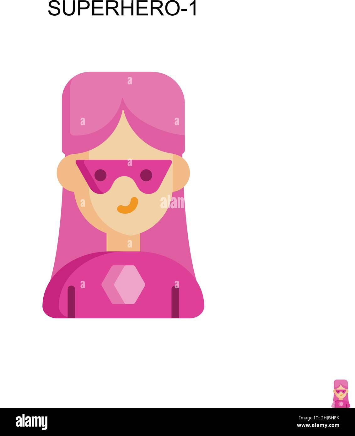 Superhero-1 Simple vector icon. Illustration symbol design template for ...