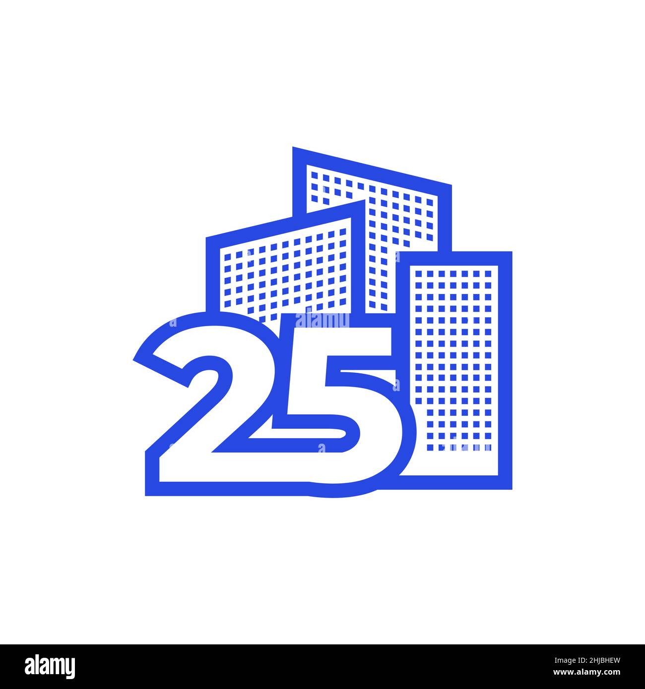 House number 25 sign Stock Vector Images - Alamy
