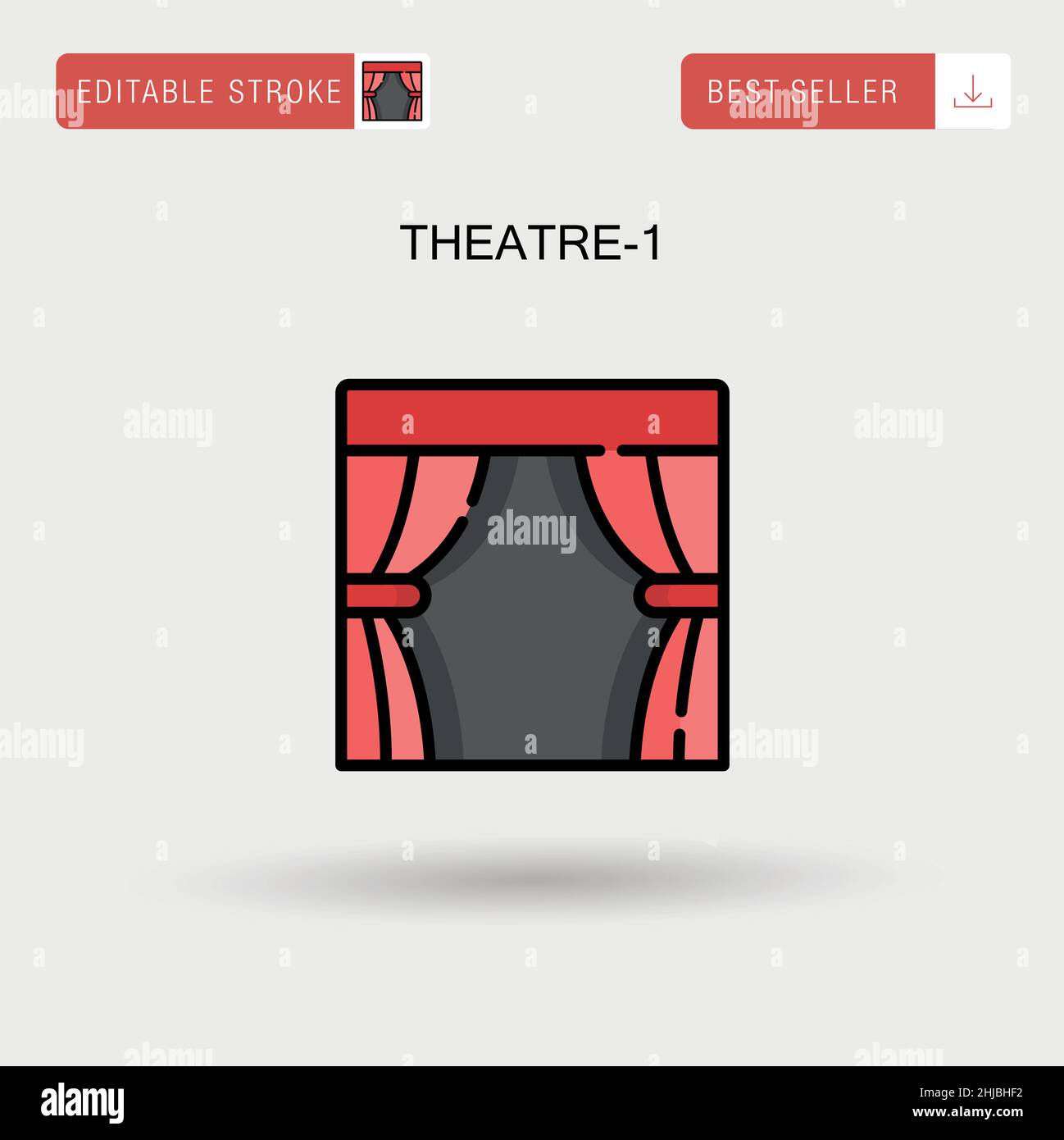 Theatre-1 Simple vector icon Stock Vector Image & Art - Alamy