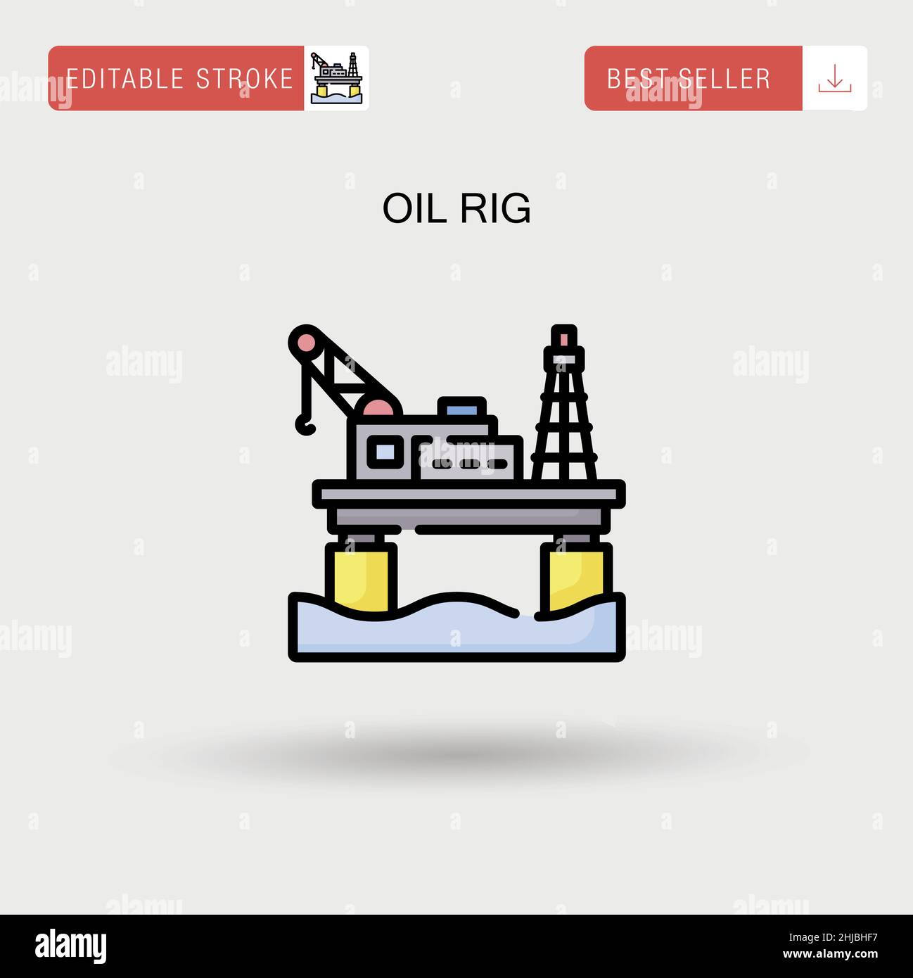Oil rig icon hi-res stock photography and images - Alamy