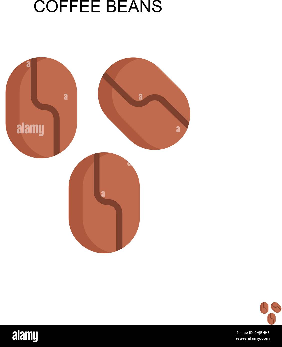 Coffee beans Simple vector icon. Illustration symbol design template ...