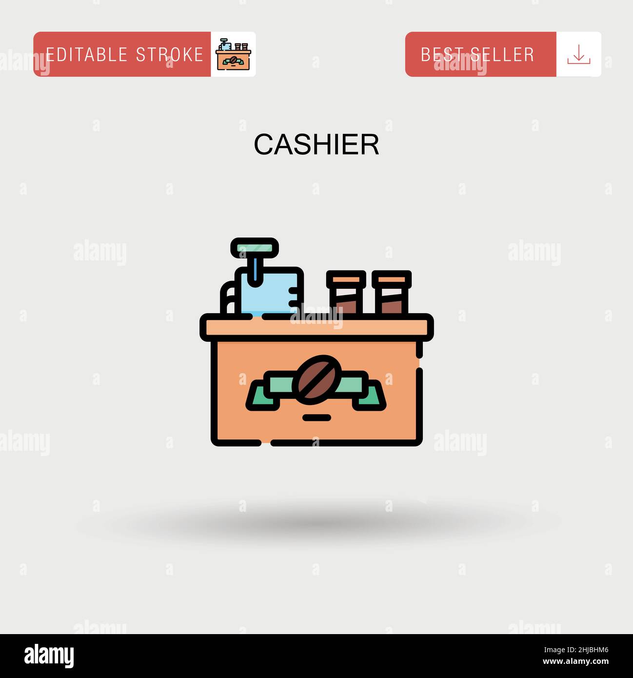 Cashier Simple vector icon Stock Vector Image & Art - Alamy