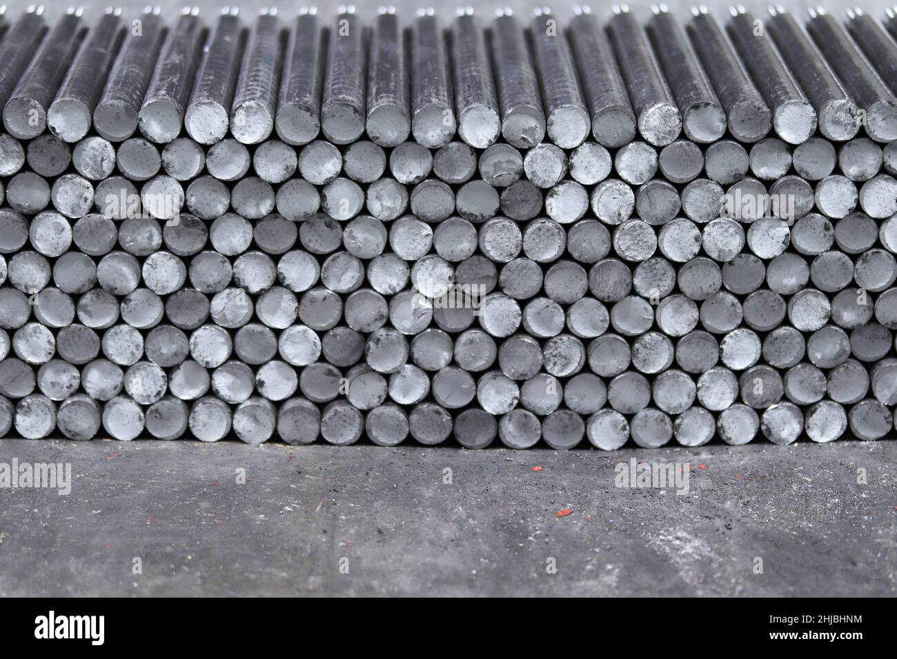 heap of untreated raw steel at the factory Stock Photo - Alamy