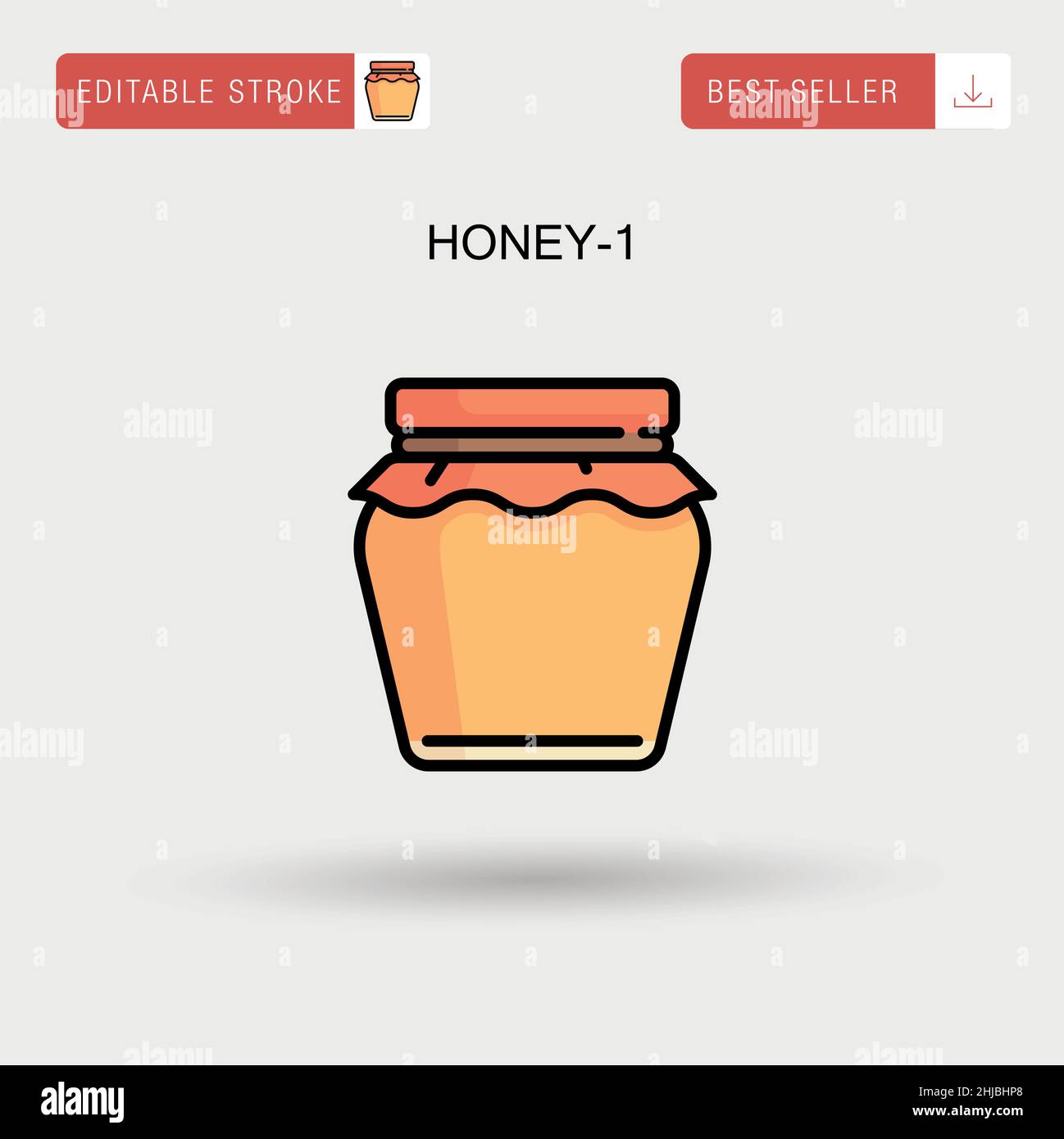 Honey background one bee Stock Vector Images - Alamy