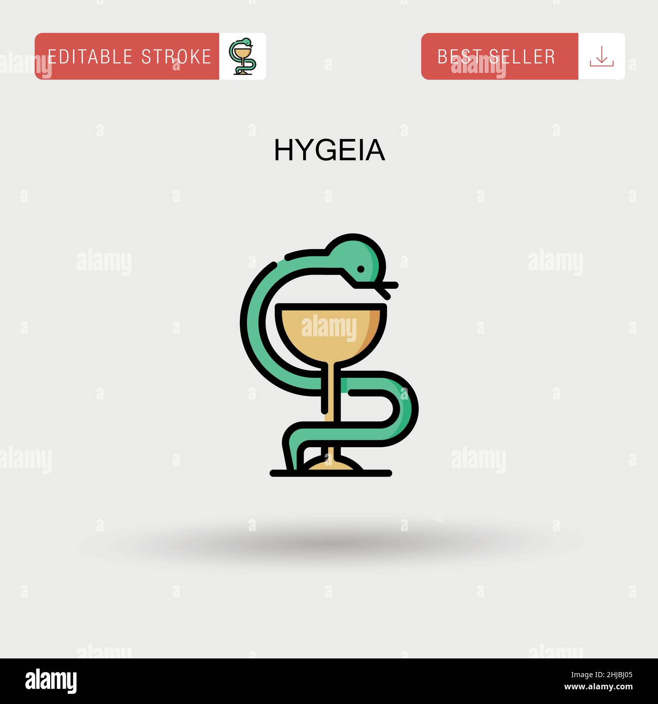 Hygeia Simple vector icon Stock Vector Image & Art - Alamy