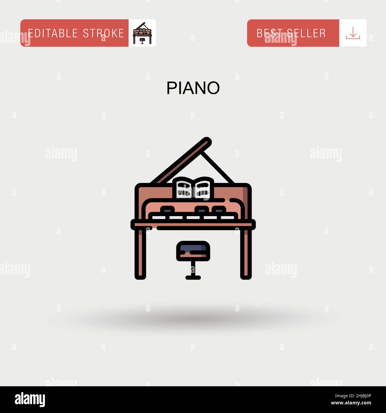 Piano Simple vector icon Stock Vector Image & Art - Alamy