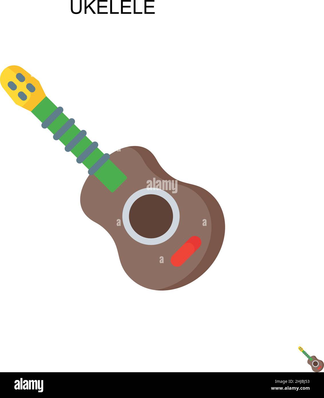 Ukelele Simple vector icon. Illustration symbol design template for web ...