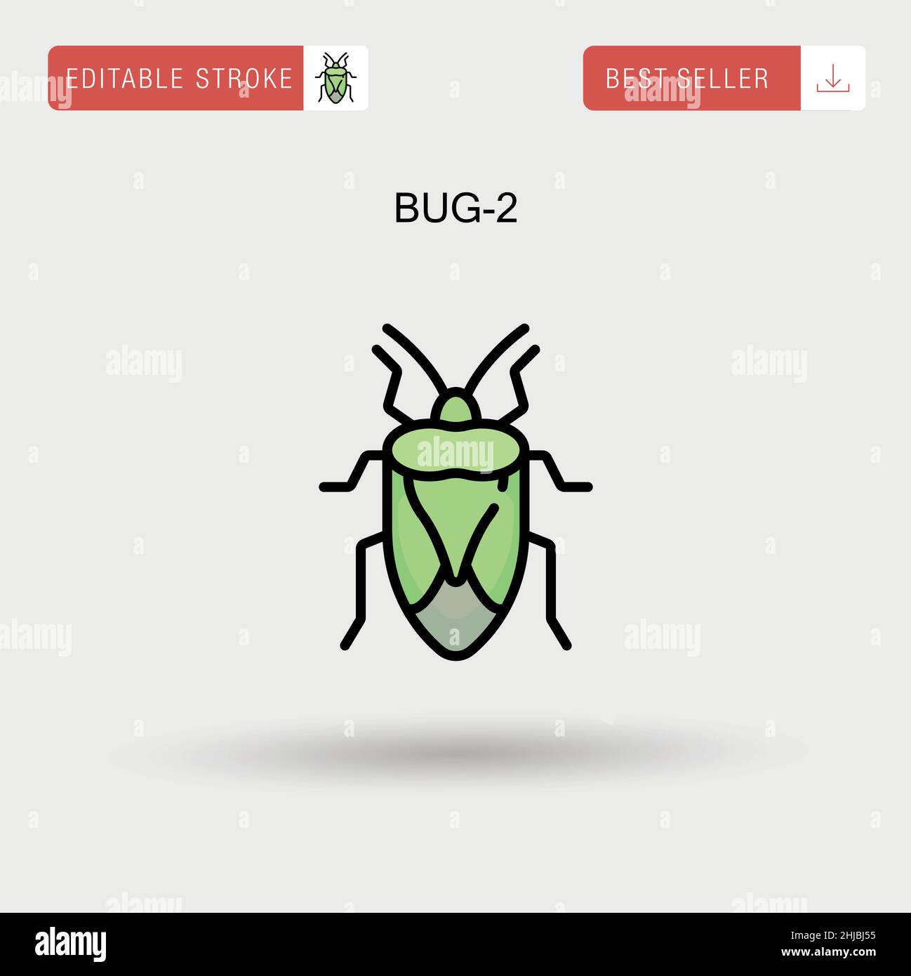 Bug-2 Simple vector icon Stock Vector Image & Art - Alamy