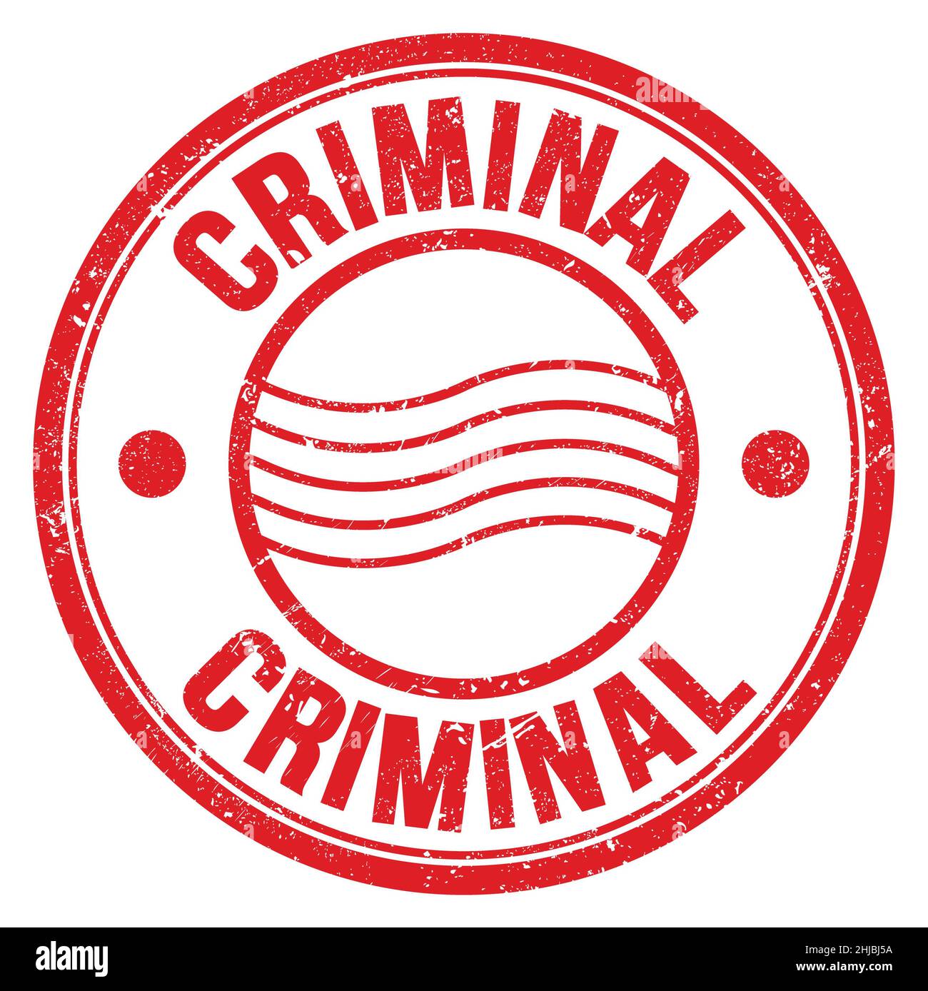 CRIMINAL word written on red round postal stamp sign Stock Photo - Alamy
