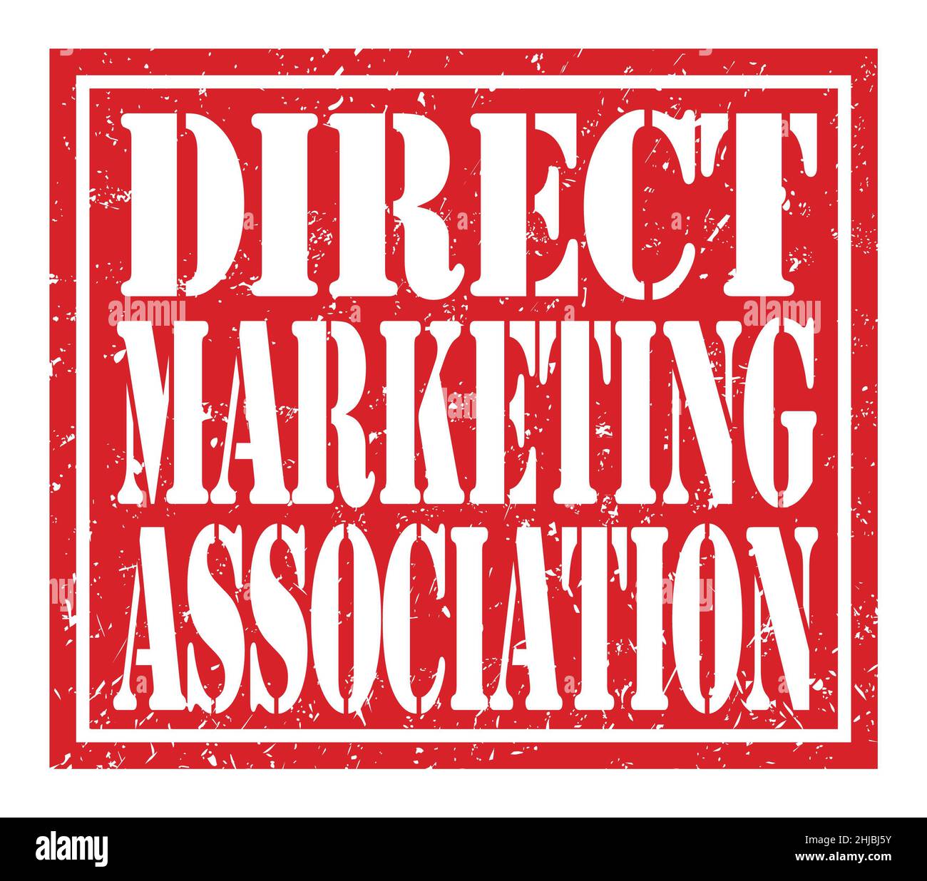 DIRECT MARKETING ASSOCIATION, words written on red stamp sign Stock ...