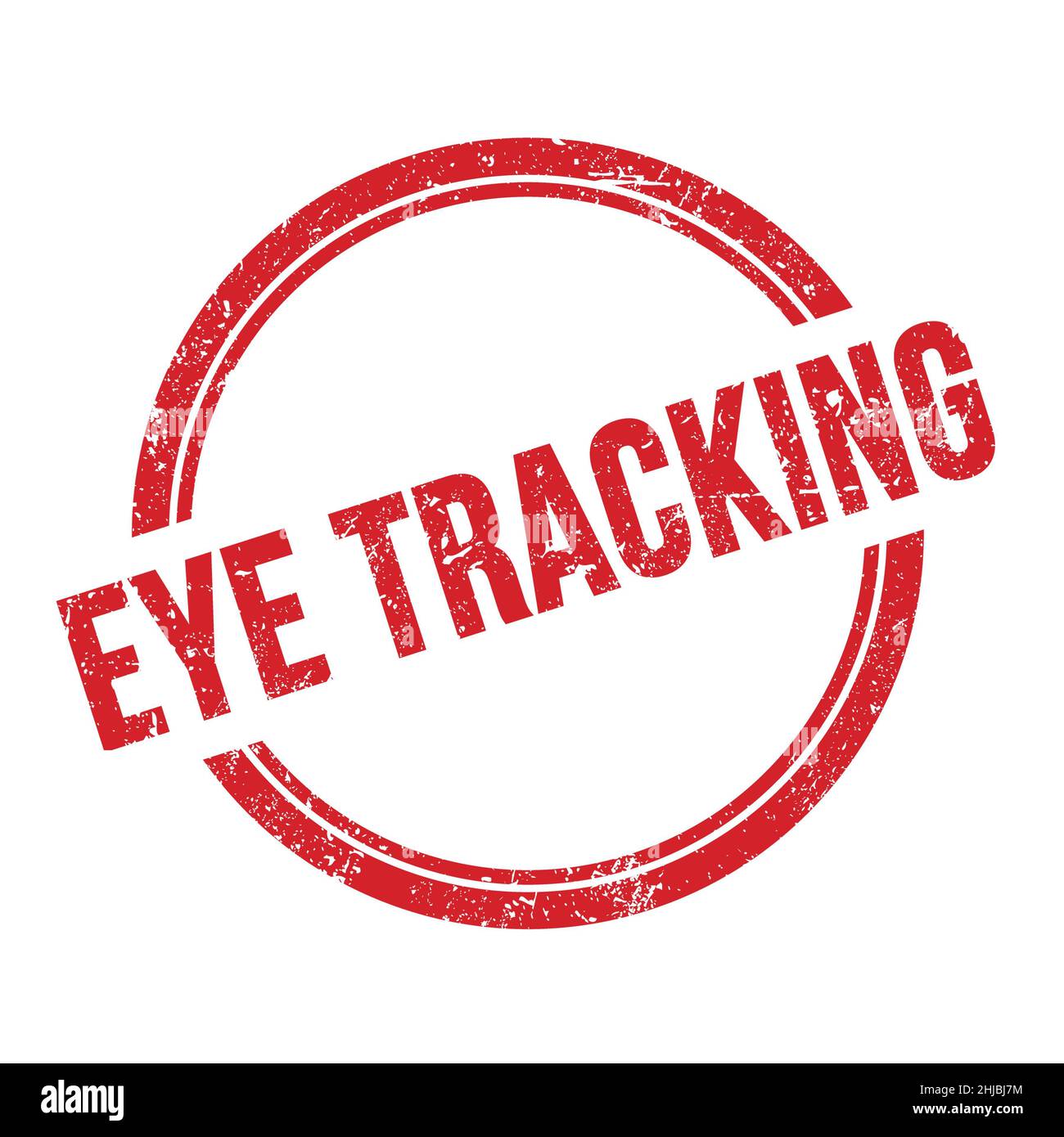 EYE TRACKING text written on red grungy vintage round stamp Stock Photo ...