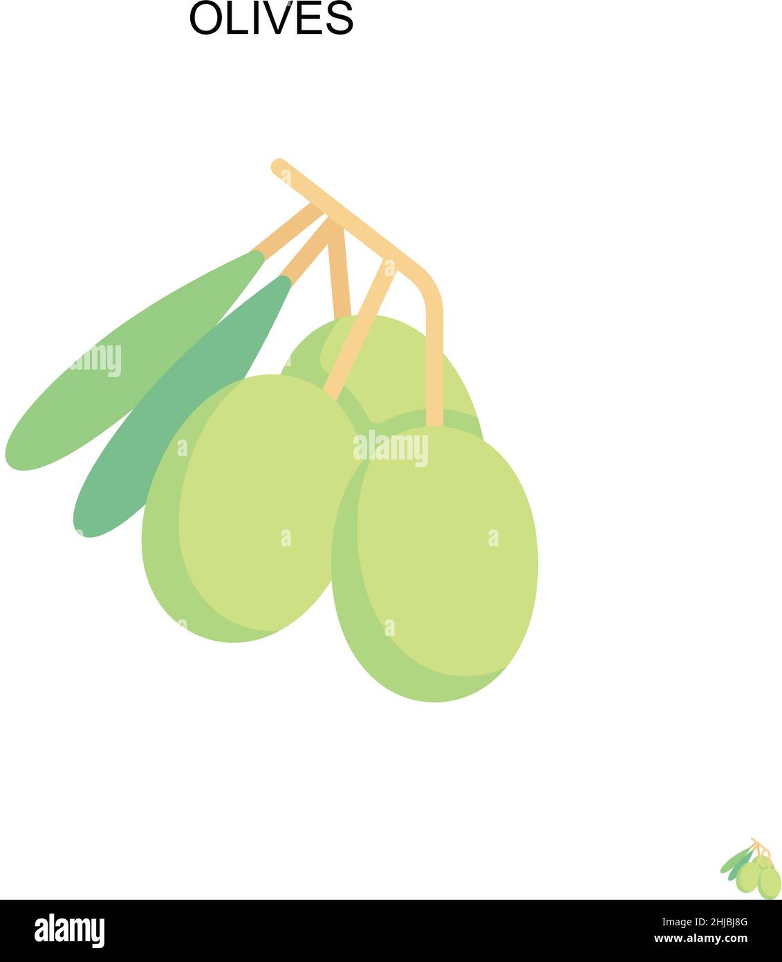 Olives fruit plant Stock Vector Images - Alamy