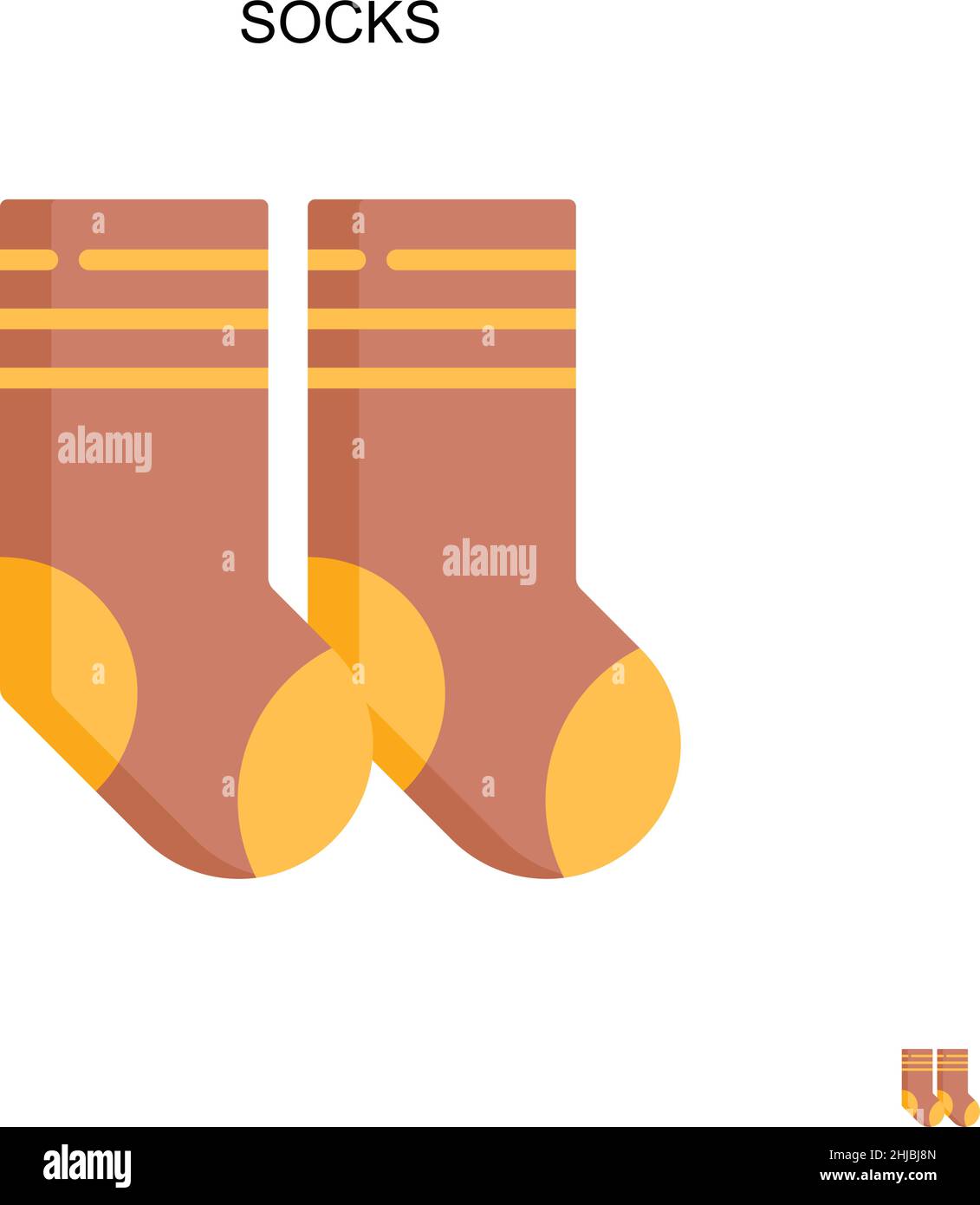 Socks Simple vector icon. Illustration symbol design template for web ...
