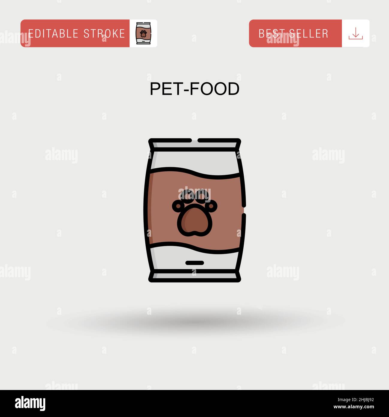 Pet-food Simple vector icon Stock Vector Image & Art - Alamy