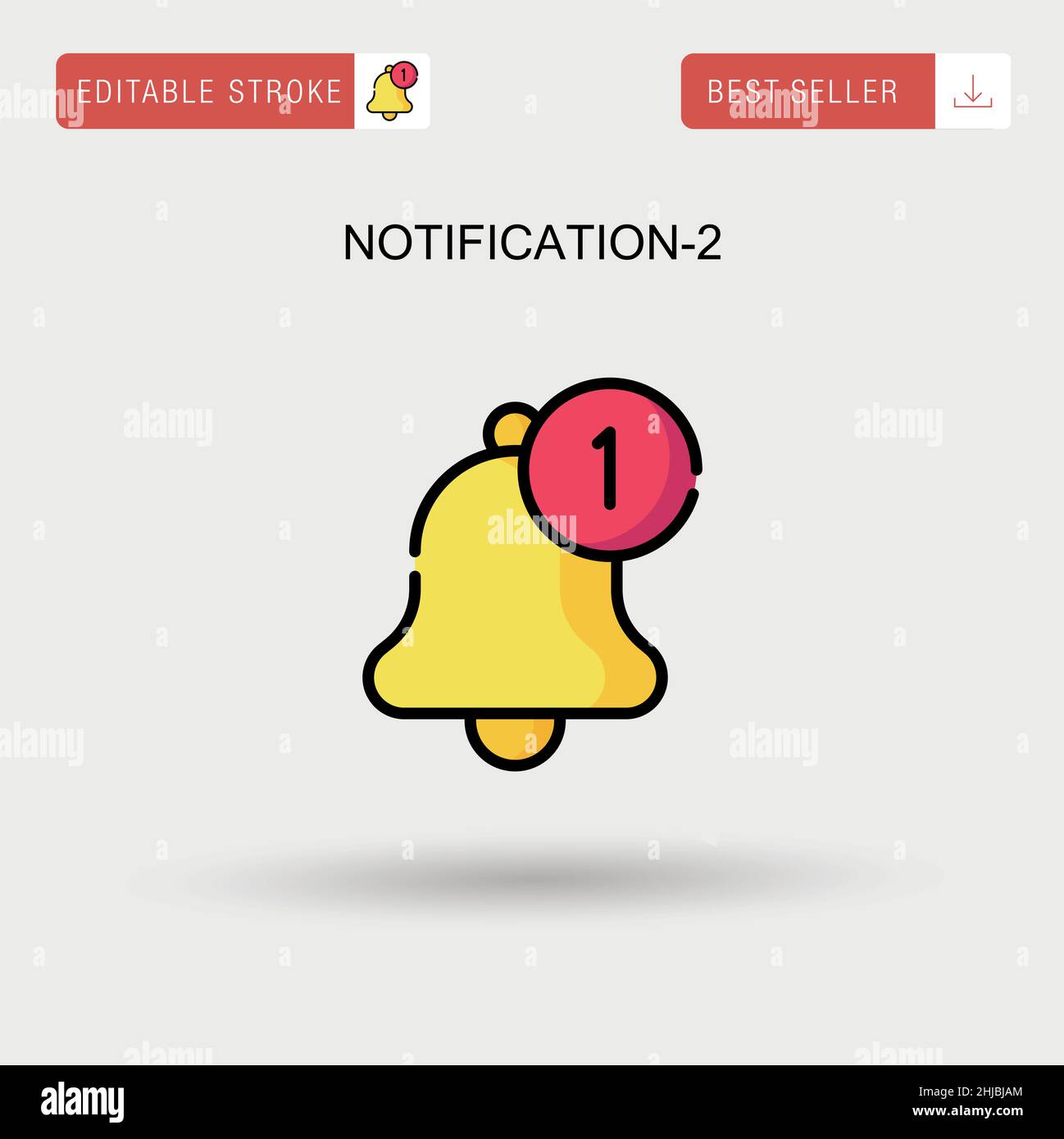 Notification-2 Simple vector icon Stock Vector Image & Art - Alamy