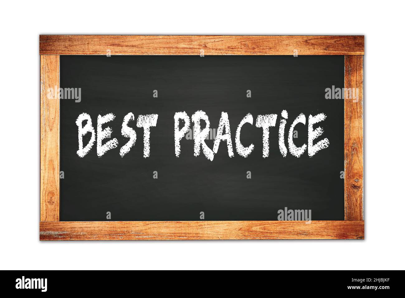 BEST PRACTICE text written on black wooden frame school blackboard ...