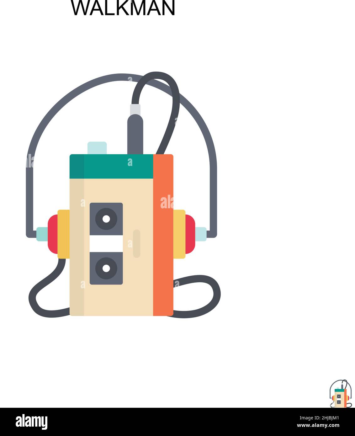 Walkman Simple vector icon. Illustration symbol design template for web ...