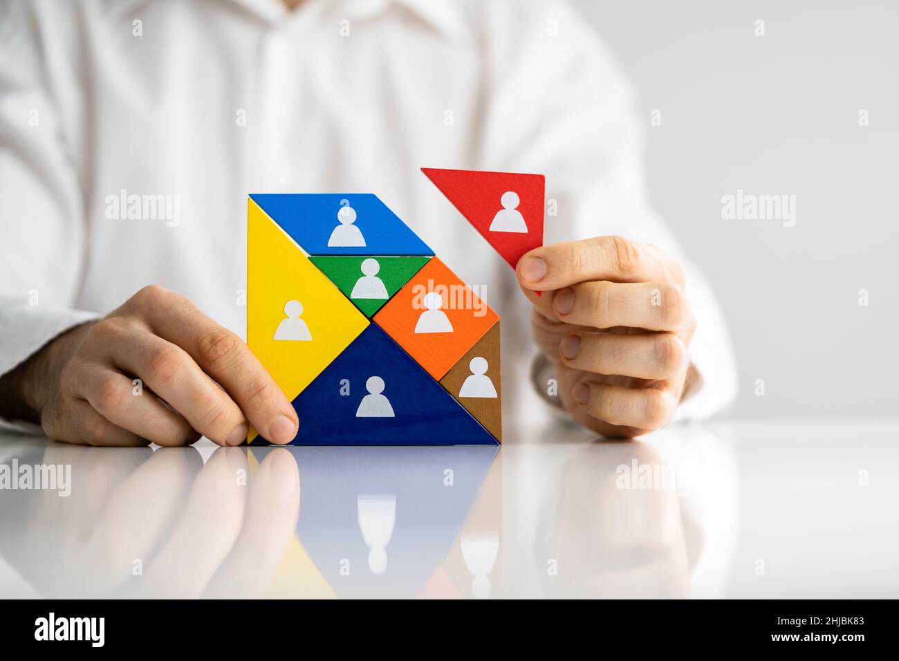HR Manager Recruiting Talent. Employee Puzzle Concept Stock Photo - Alamy