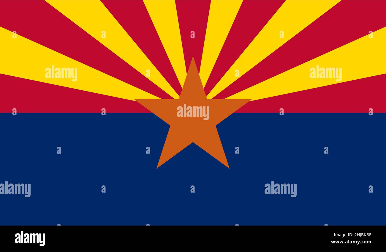 State of Arizona U.S. State Vector Illustration Stock Vector Image ...