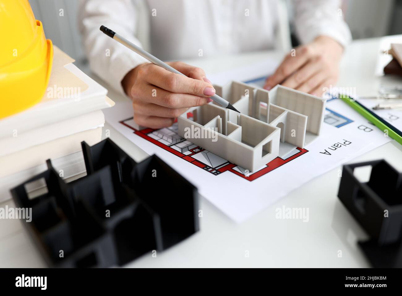 House graphic layout plan hi-res stock photography and images - Alamy