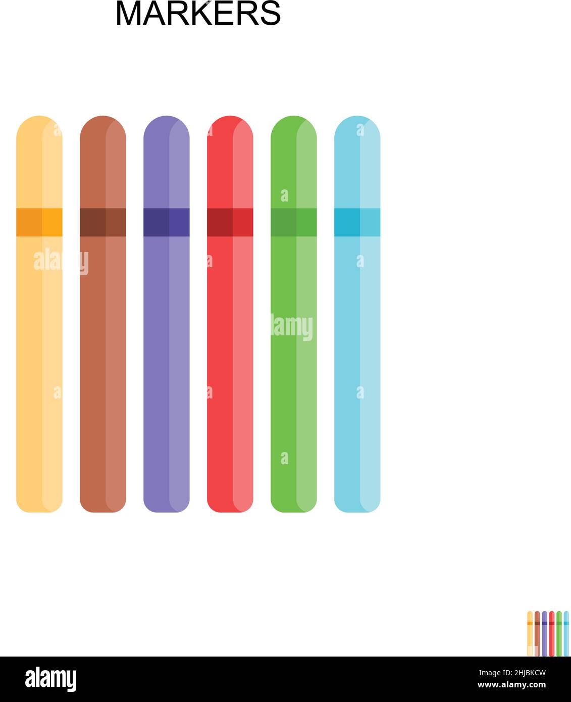 Markers Simple vector icon. Illustration symbol design template for web ...